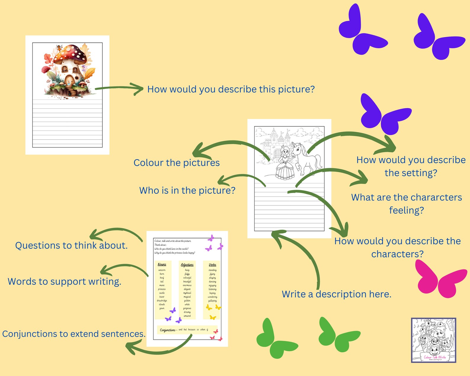 Printable Magical Themed Activity Sheets, Includes Colouring Pages ...