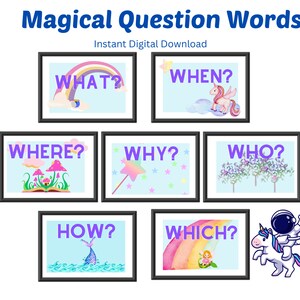 Digital Download of Magical Question Words for Display for Home School ...