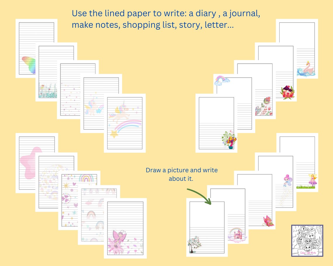 Printable Magical Themed Activity Sheets, Includes Colouring Pages ...