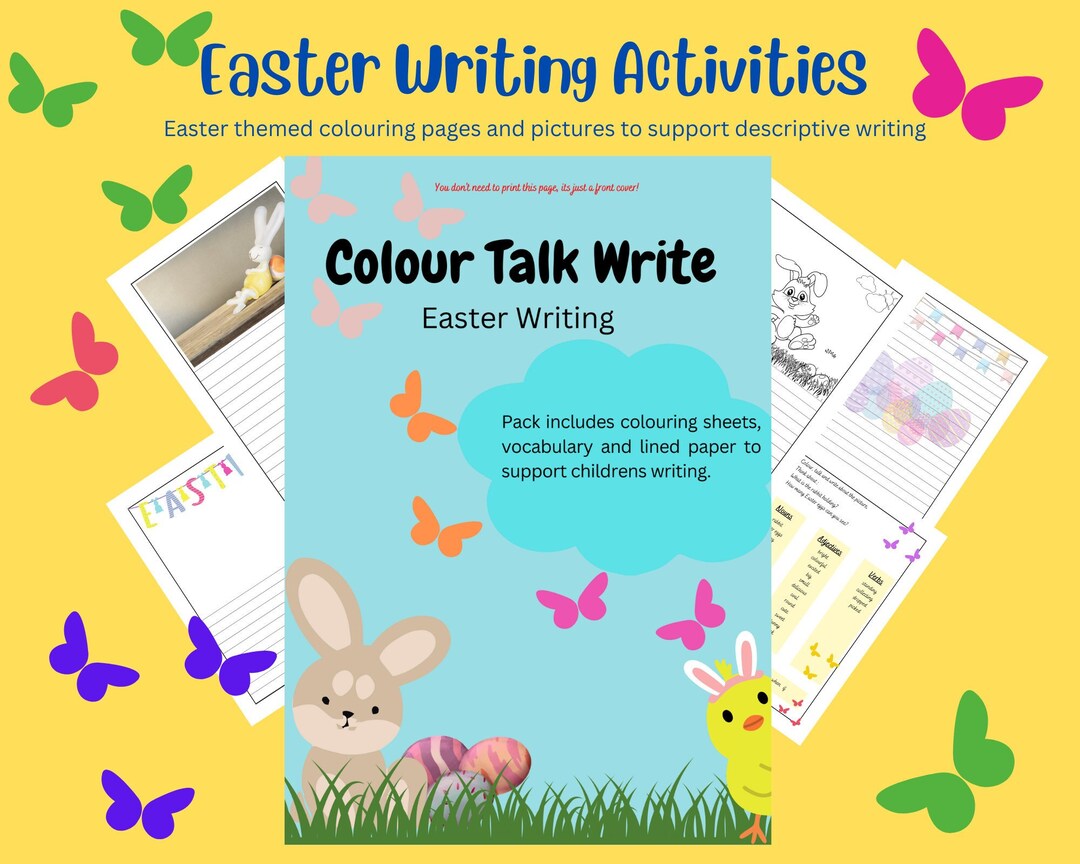 Printable Easter Themed Activity Sheets Includes Colouring - Etsy