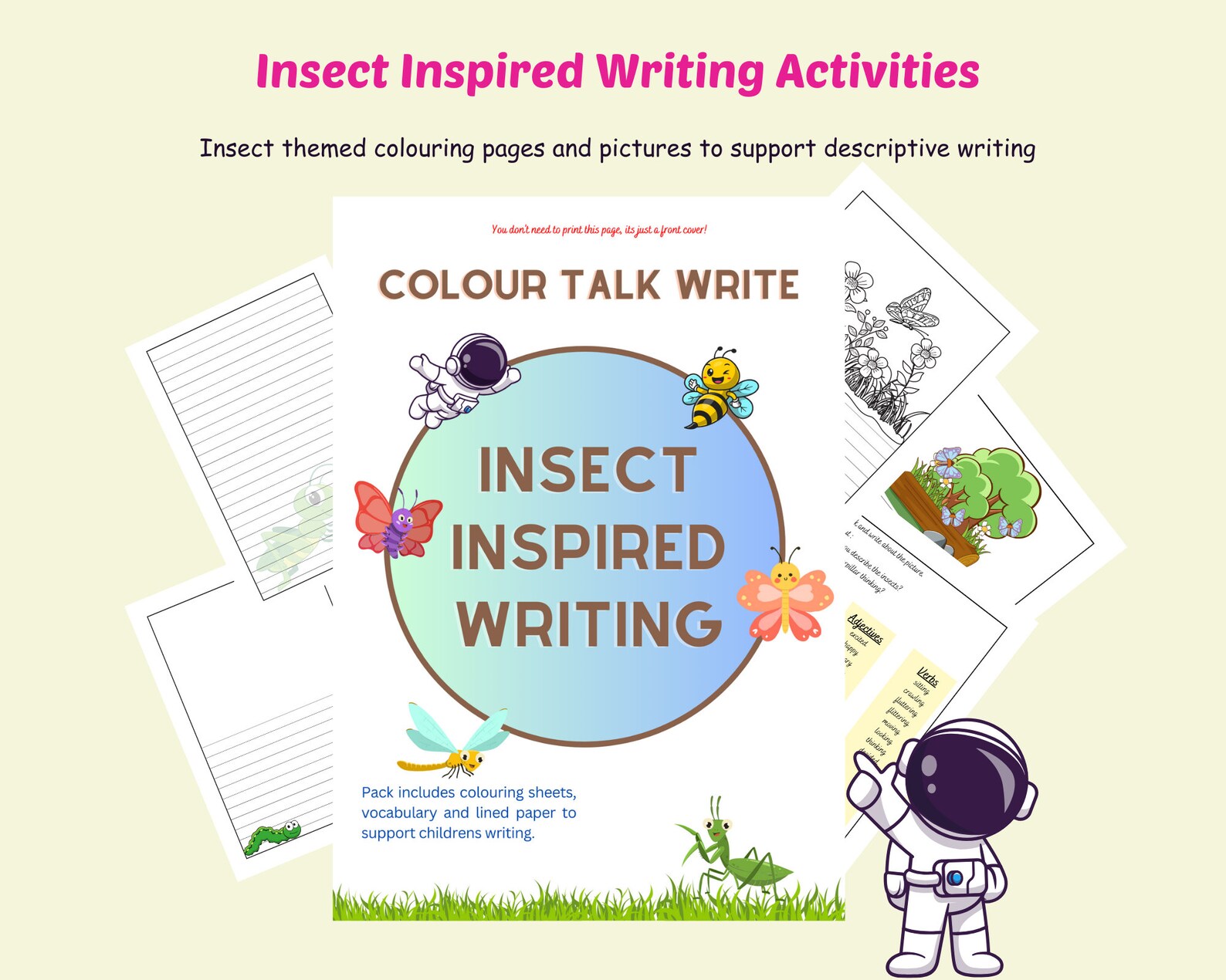 Printable Insect Themed Activity Sheets, Includes Colouring Pages ...