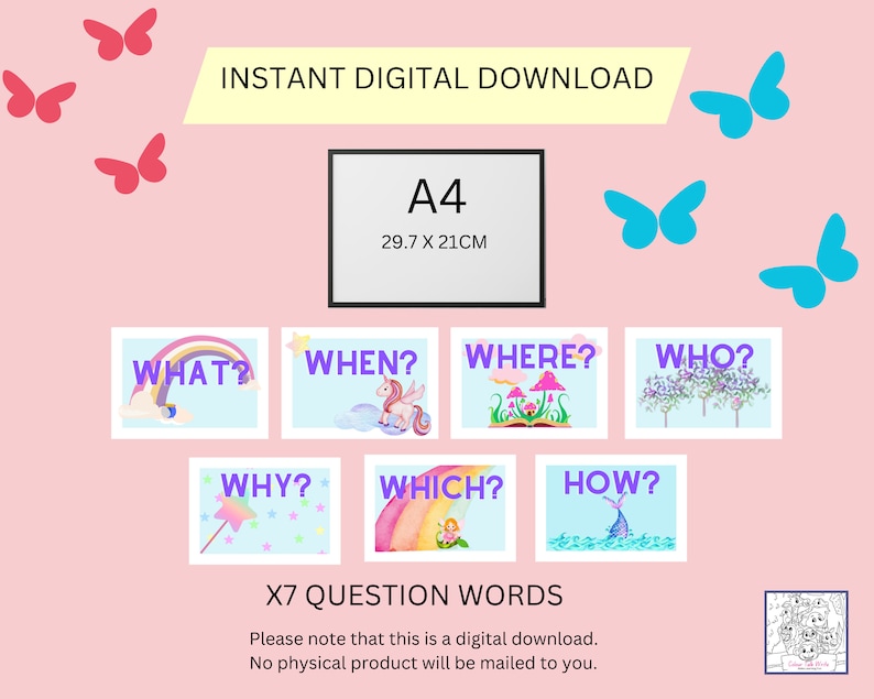 Digital Download of Magical Question Words for Display for - Etsy