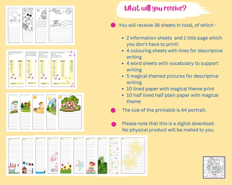 Printable Summer Themed Activity Sheets Includes Colouring - Etsy