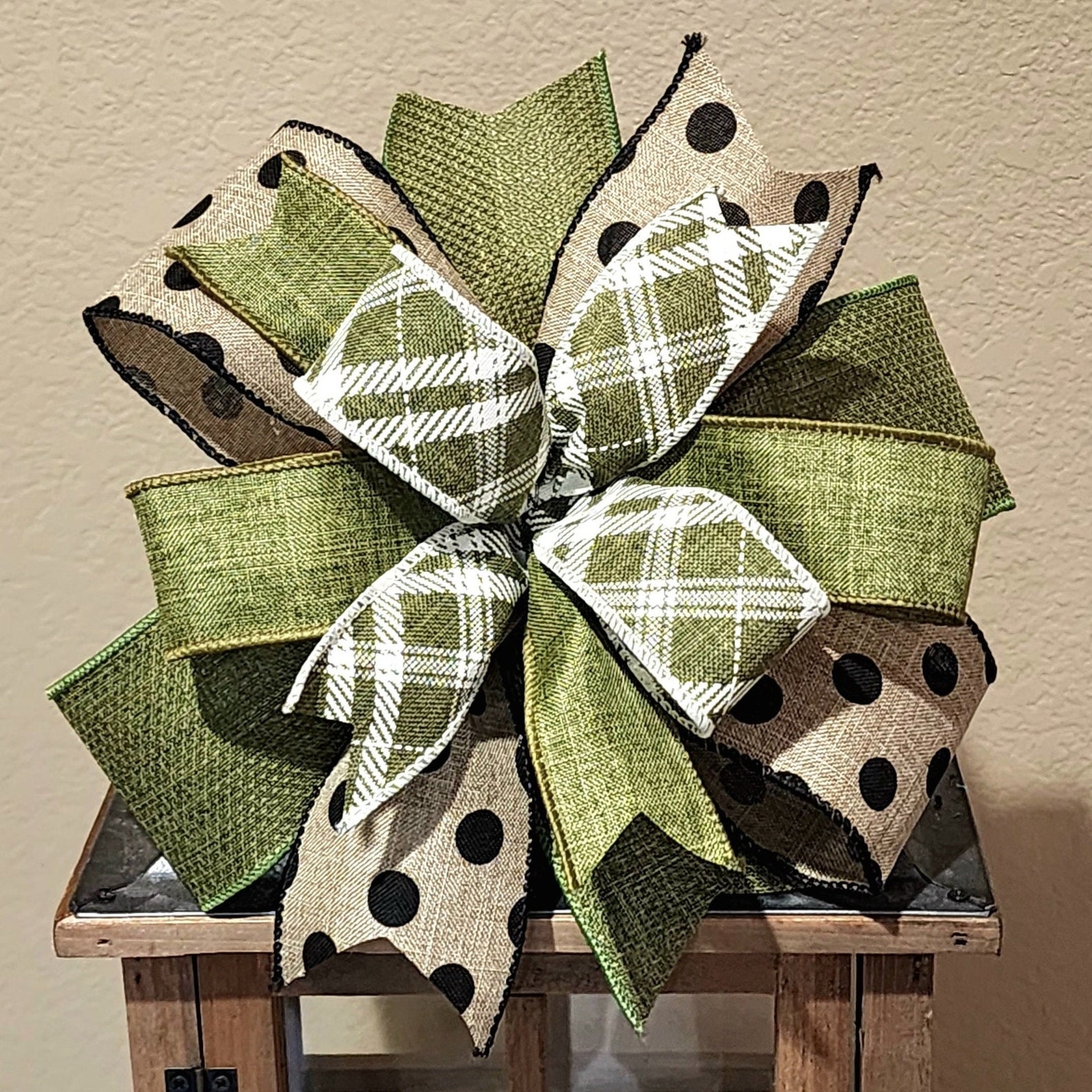 Everyday Wreath Bow Lantern Bow Farmhouse Bow Handmade Bow Everyday Bow ...