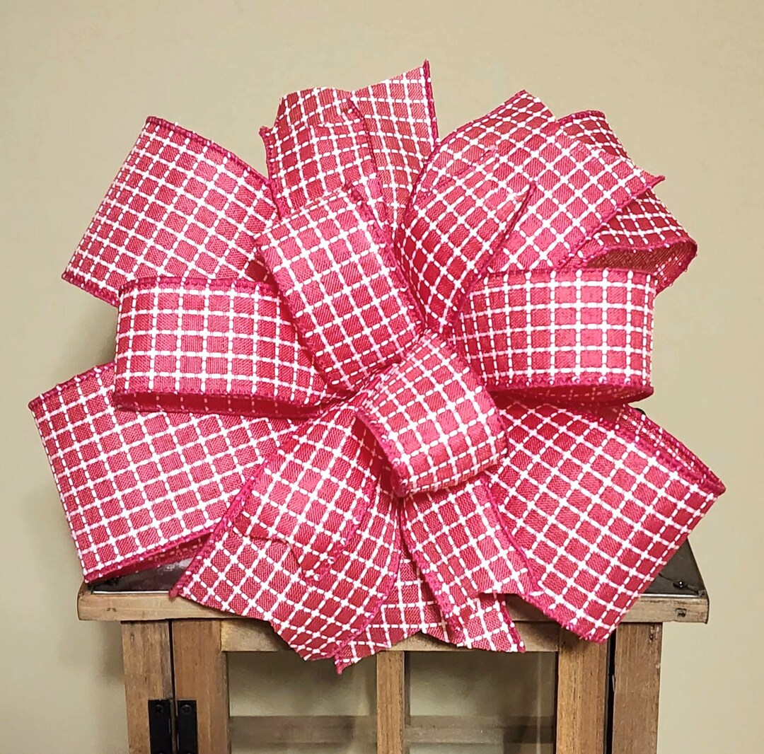 HOT PINK Bow Pink Wreath Bow Pink Lantern Bow Valentine Bow Handmade ...