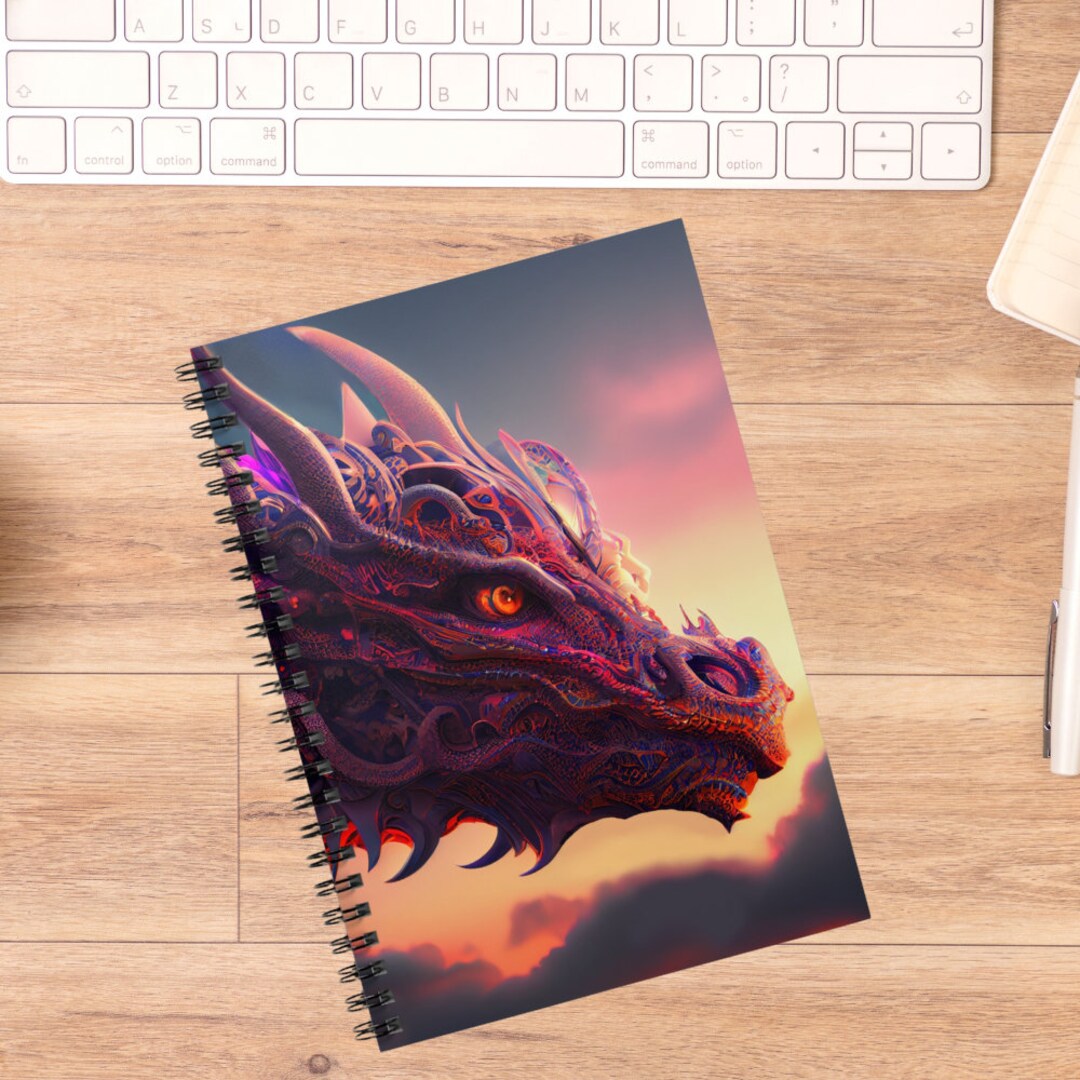Dragon Head Spiral Notebook, RPG Game Accessory, Fantasy Dragon Journal ...