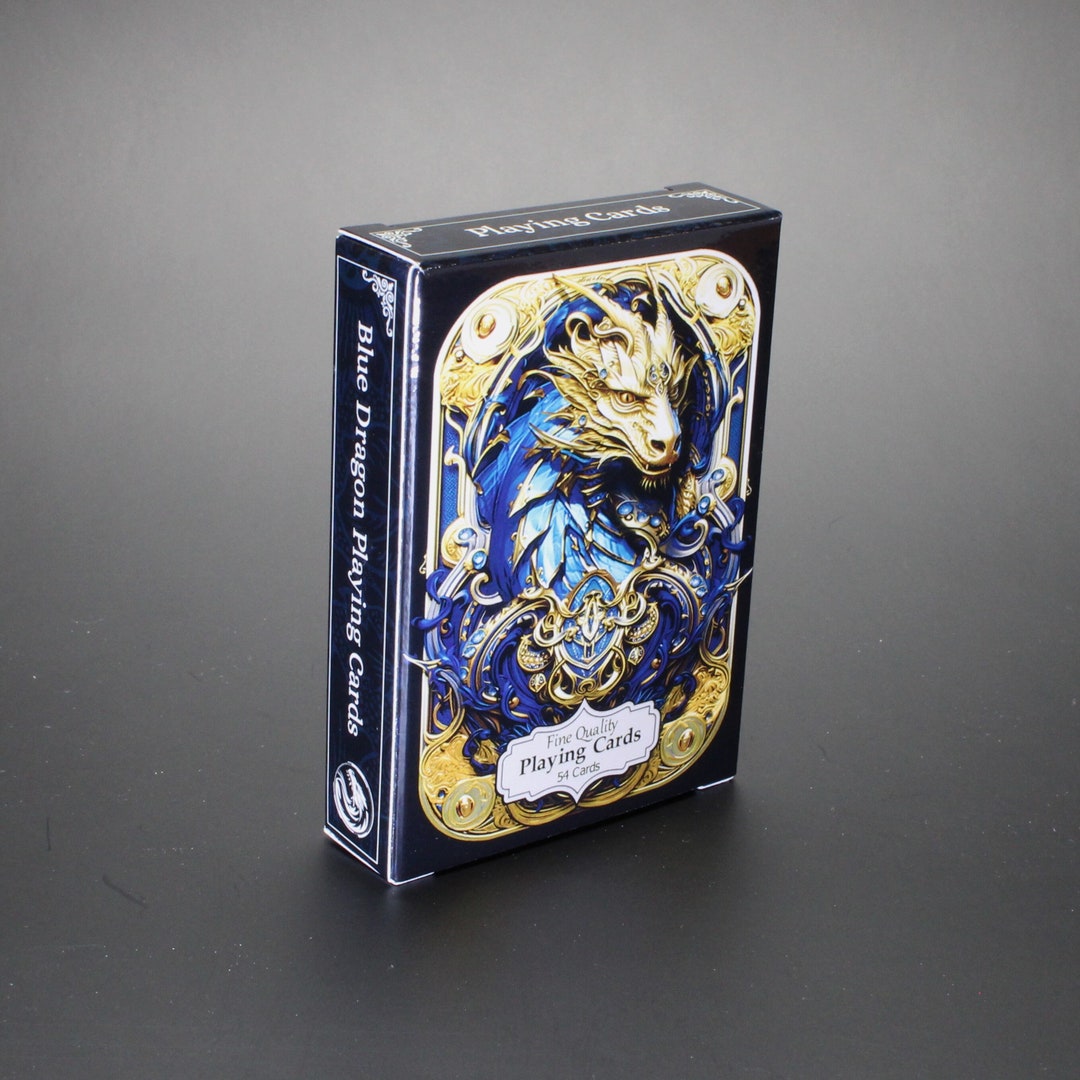 Blue Dragon Playing Cards, Elegant Poker Card Fantasy Deck, Gift for ...