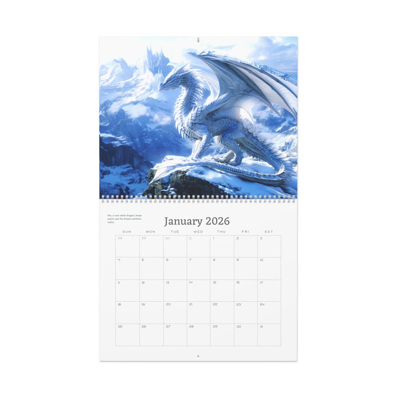2026 Fantasy Wall Calendar, Dragon and Castle Theme, Gift for Fantasy ...