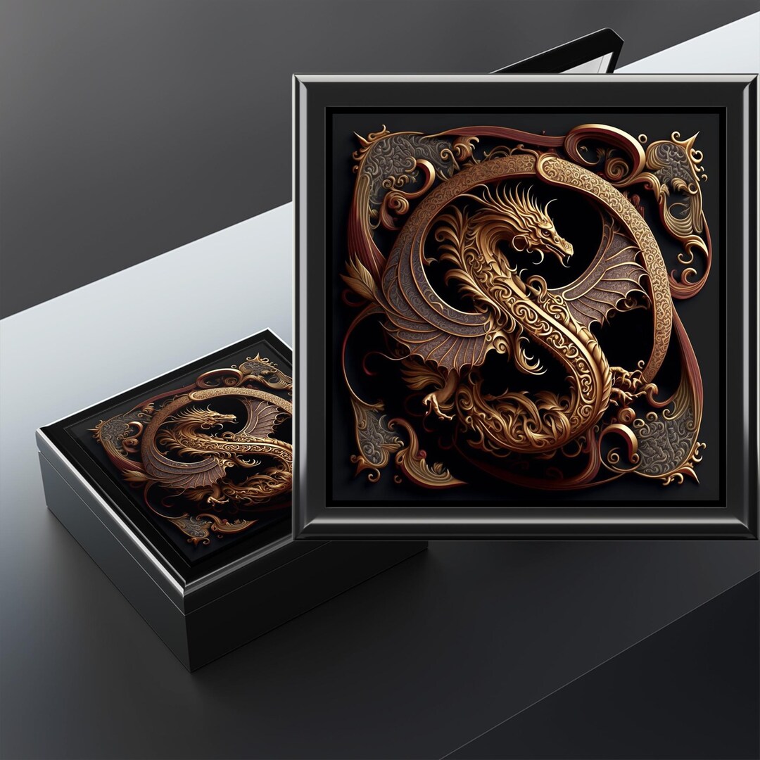 Dice Box Dragon Design Storage Box Mini Container Box Dice Storage RPG ...