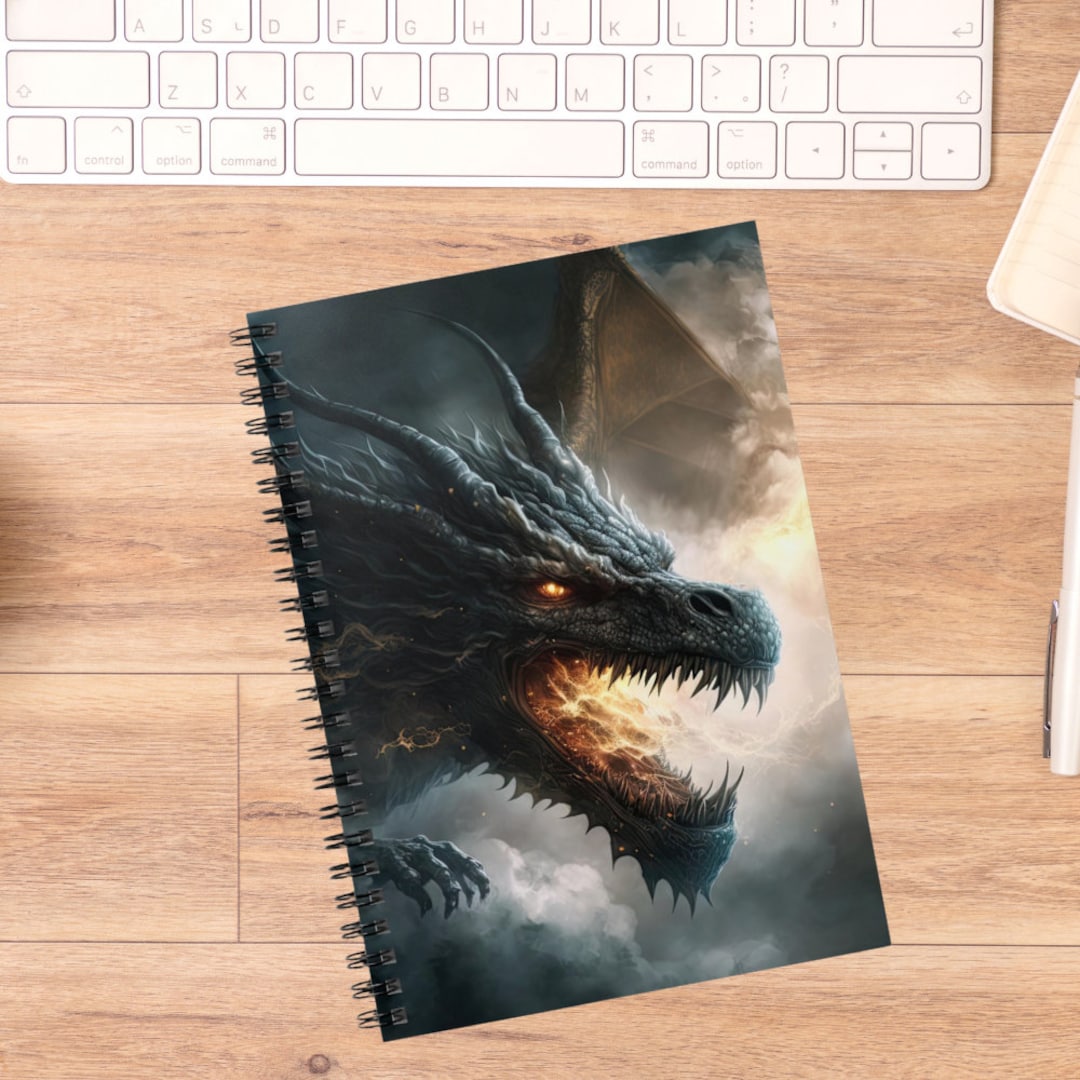 Dragon Spiral Notebook, RPG Blank Ruled Journal, Role Player Accessory ...