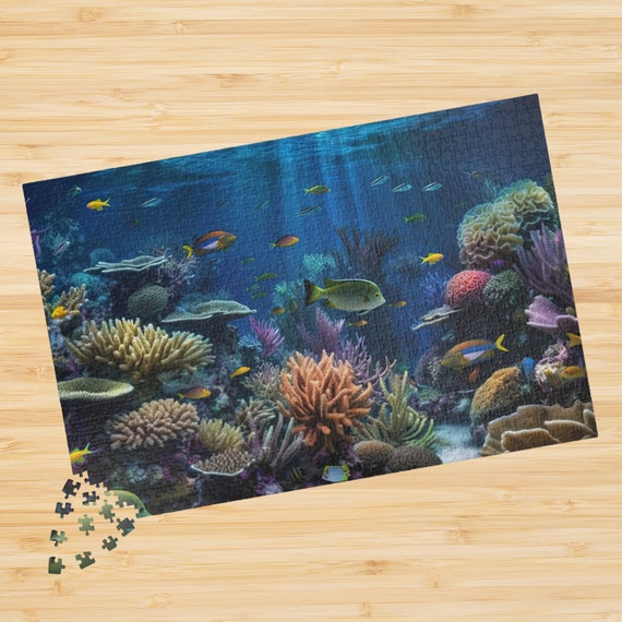 Puzzle Cinema Tropical Fish On A Coral Reef Jigsaw Puzzle In Under The ...