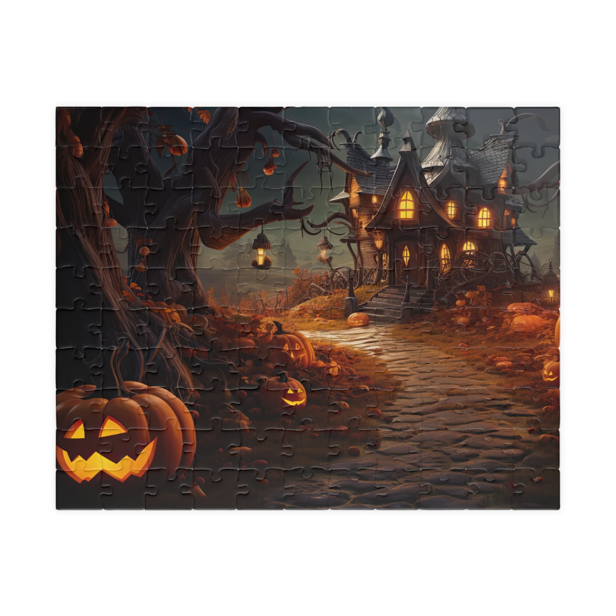 Spooky Halloween Puzzle Halloween House Jigsaw Puzzle 1000 - Etsy