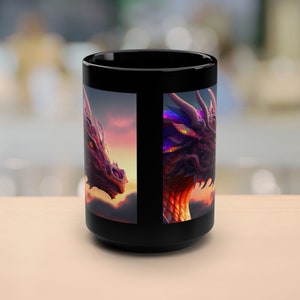 Red Dragon Dnd Coffee Mug, Dungeons and Dragons Gift Idea, Elegant ...