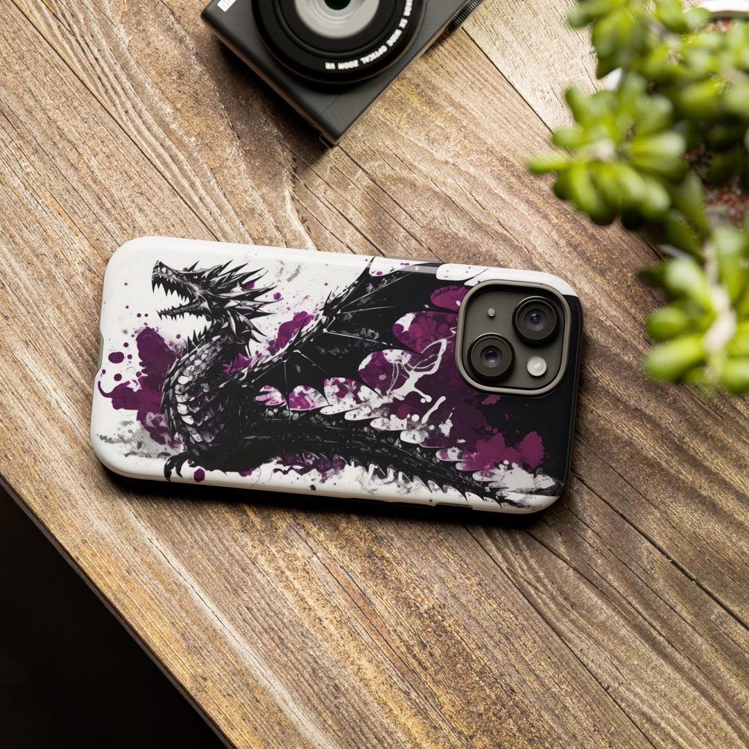 Black Dragon Graphic Phone Case: Fantasy Tough Case - Etsy