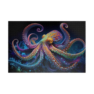 Puzzle Octopus Jigsaw Puzzle Colorful Marine Puzzle Ocean Life Puzzle ...