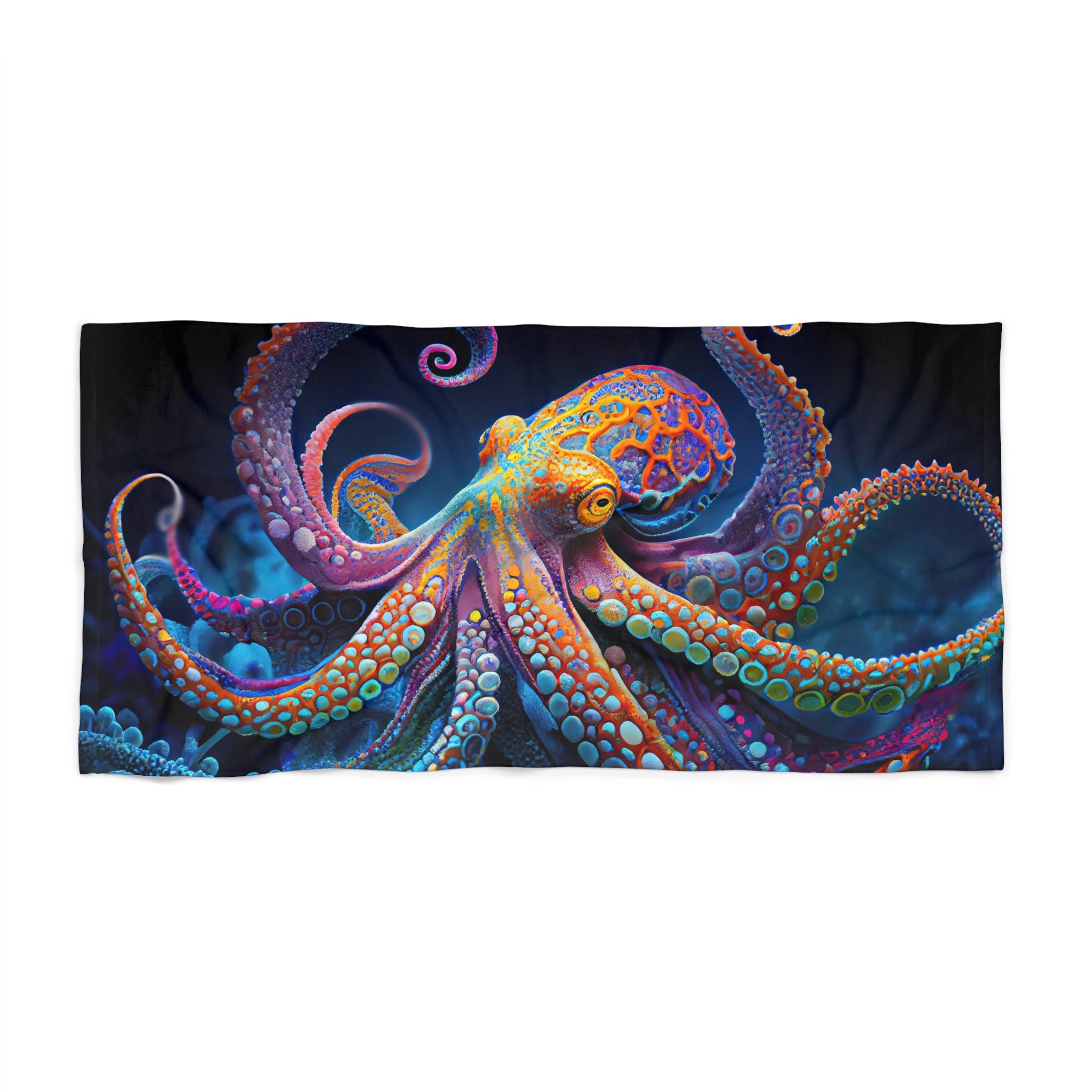 Beach Towel Octopus Pool Towel Sea Creature Large Thick - Etsy
