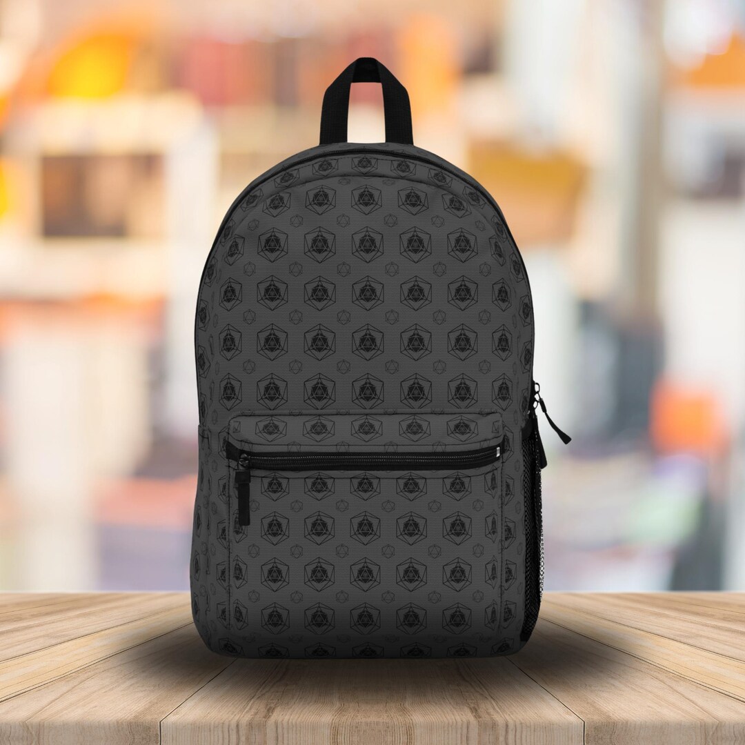 D20 Graphic Dungeons and Dragons Backpack - RPG Gamer Gift, Dnd Die ...