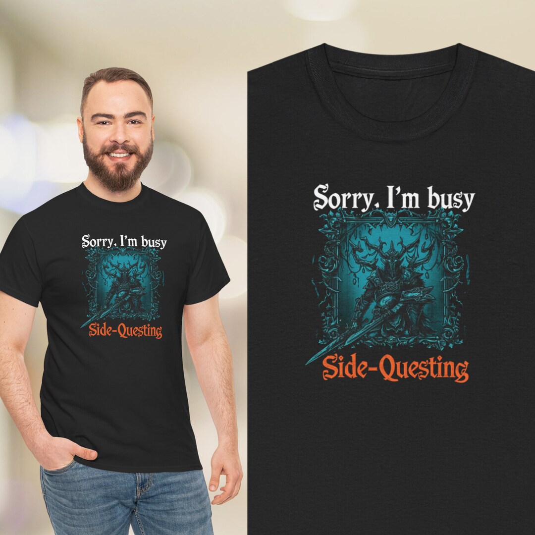 RPG T-shirt, Role Player Tee, Dnd Side Quest Tshirt, Heavy Cotton ...