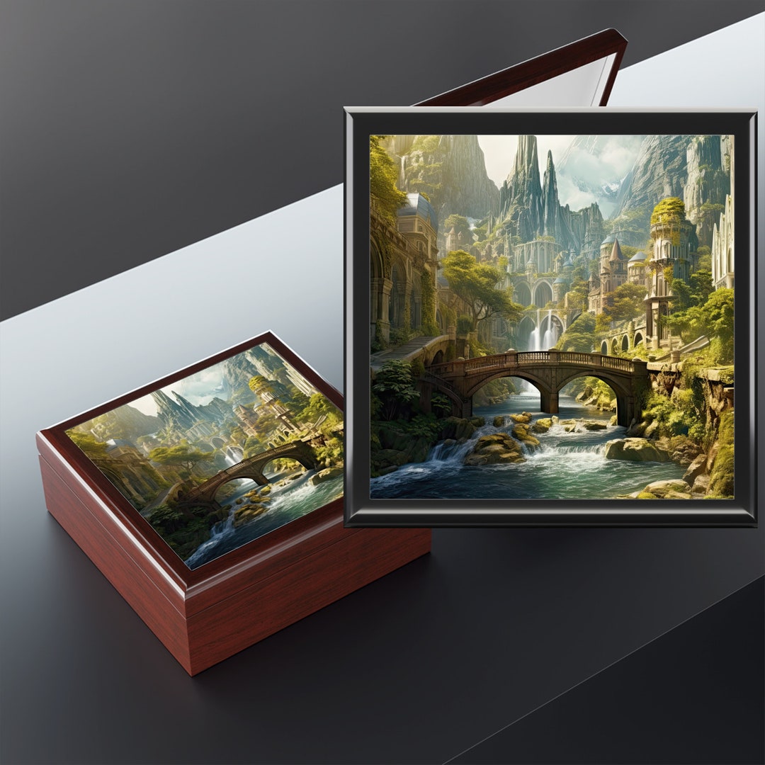 Ancient City Dice Box, Dnd Storage Box, Fantasy City Playing Card ...