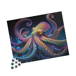 Puzzle Octopus Jigsaw Puzzle Colorful Marine Puzzle Ocean Life Puzzle ...