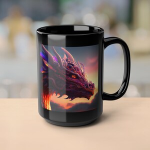 Red Dragon Dnd Coffee Mug, Dungeons and Dragons Gift Idea, Elegant ...