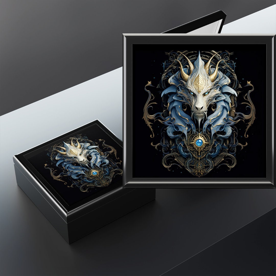 Dice Box Dragon Seal Storage Box, D&D Mini Container Box, Playing Card ...