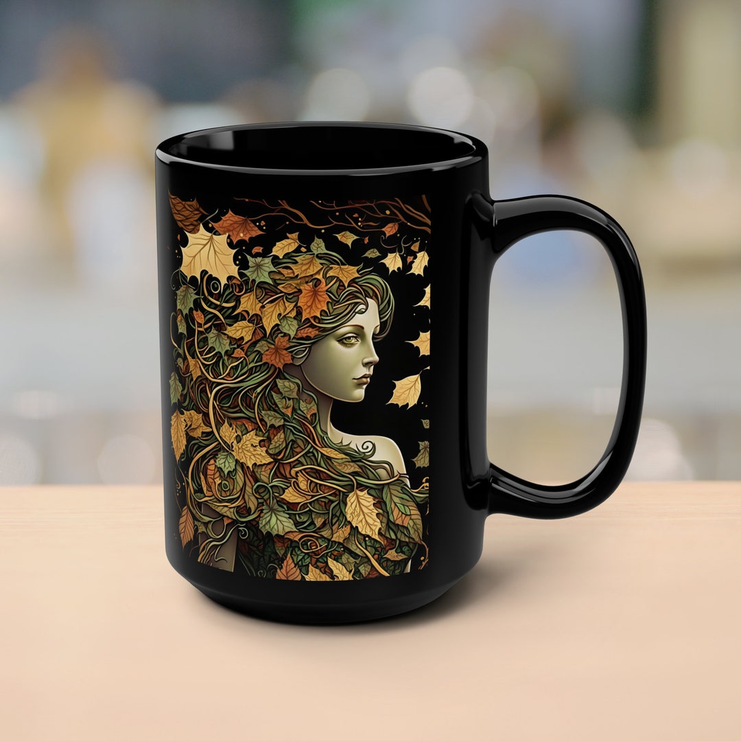Autumn Nymph Coffee Mug: Art Nouveau Fantasy Cup - Etsy