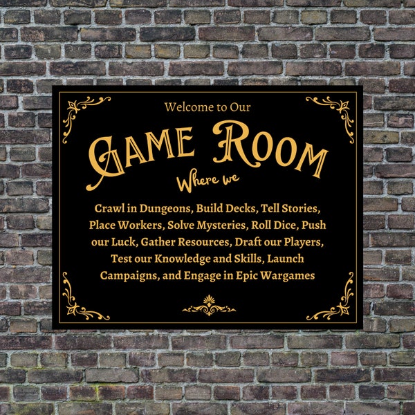 Rec Room Wall Art - Etsy