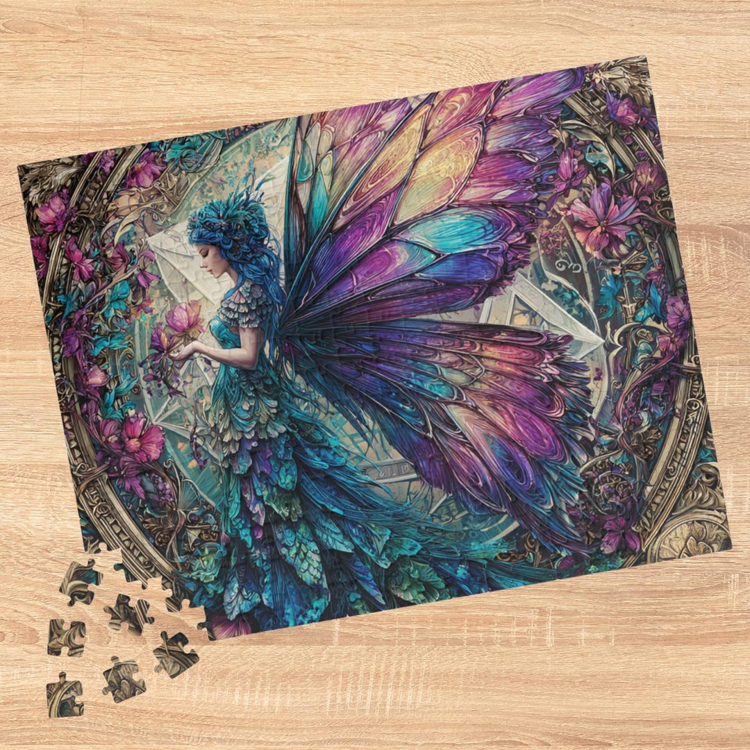 Colorful Fairy Art Jigsaw Puzzle - 250 or 500 Piece Fantasy Puzzle - Etsy