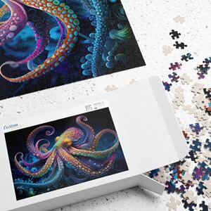 Puzzle Octopus Jigsaw Puzzle Colorful Marine Puzzle Ocean Life Puzzle ...