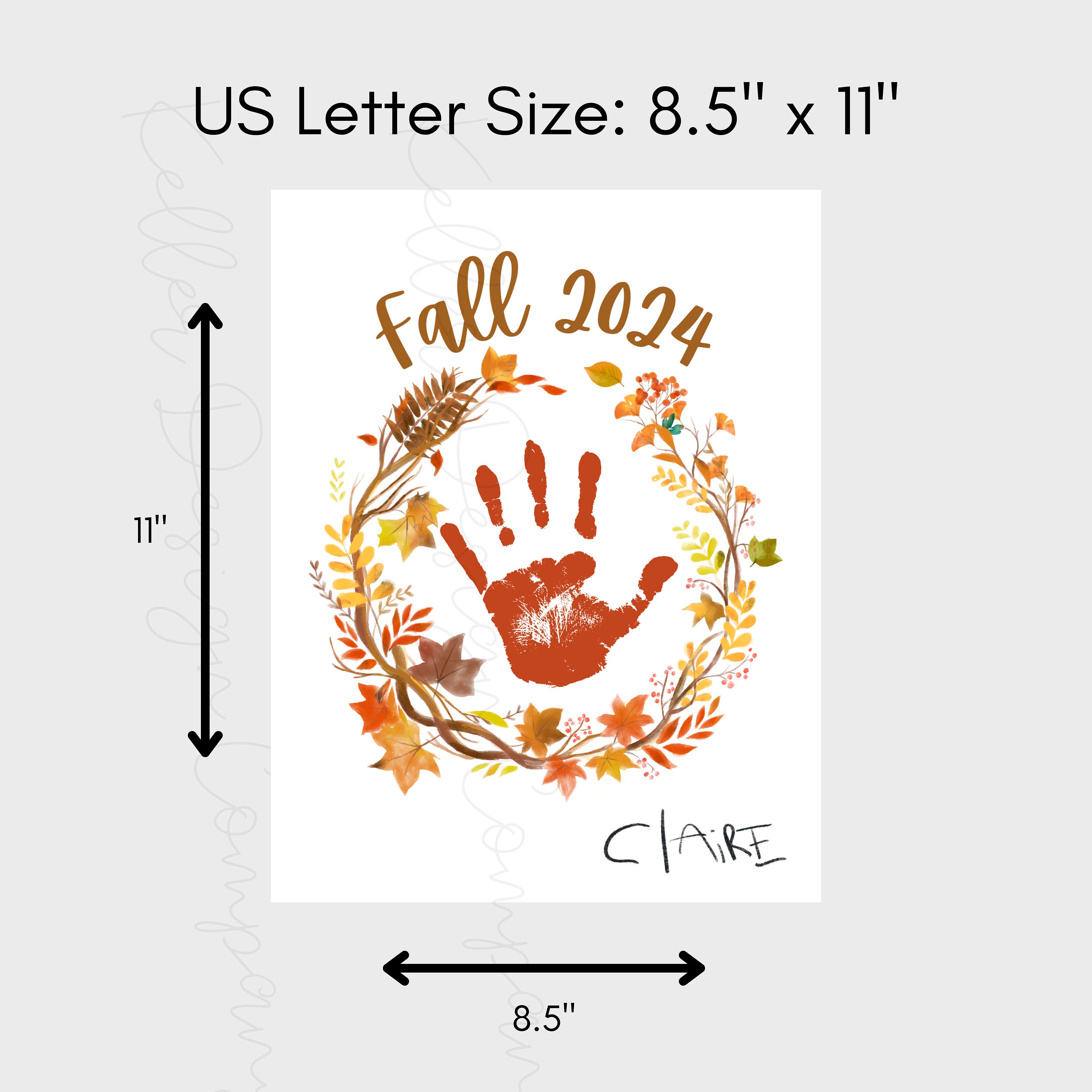Fall Handprint Craft Thanksgiving Handprint Craft Gift for Grandparents ...