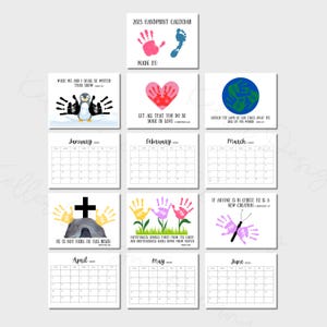 2025 Handprint Calendar PDF Download | Handprint Crafts | Gift for ...