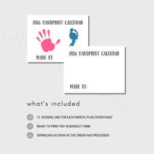 2026 Handprint Calendar PDF Download | Handprint Crafts | Grandparent ...