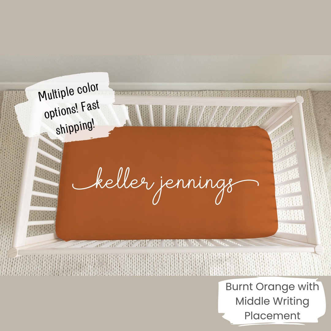 Custom Crib Sheets Personalized Name Fitted Crib Sheet Personalized ...