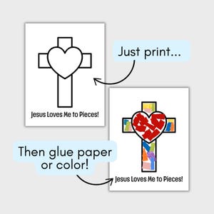 Sunday School Craft | Jesus Loves Me Craft | Nursery School Activity ...