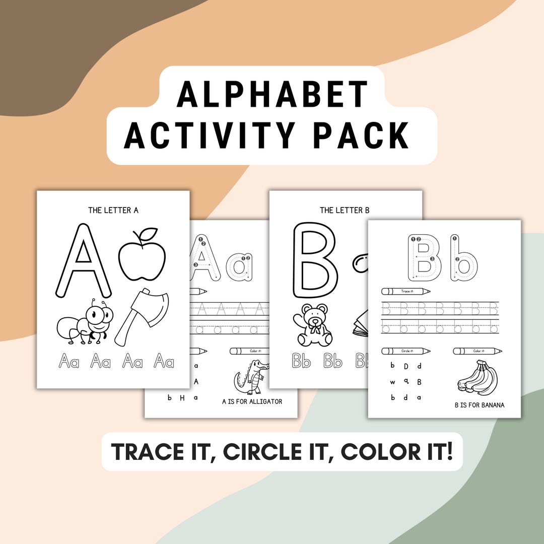 Alphabet Activity Sheets PDF Download | ABC Activity Bundle ...