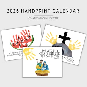 2026 Handprint Calendar PDF Download | Handprint Crafts | Grandparent ...