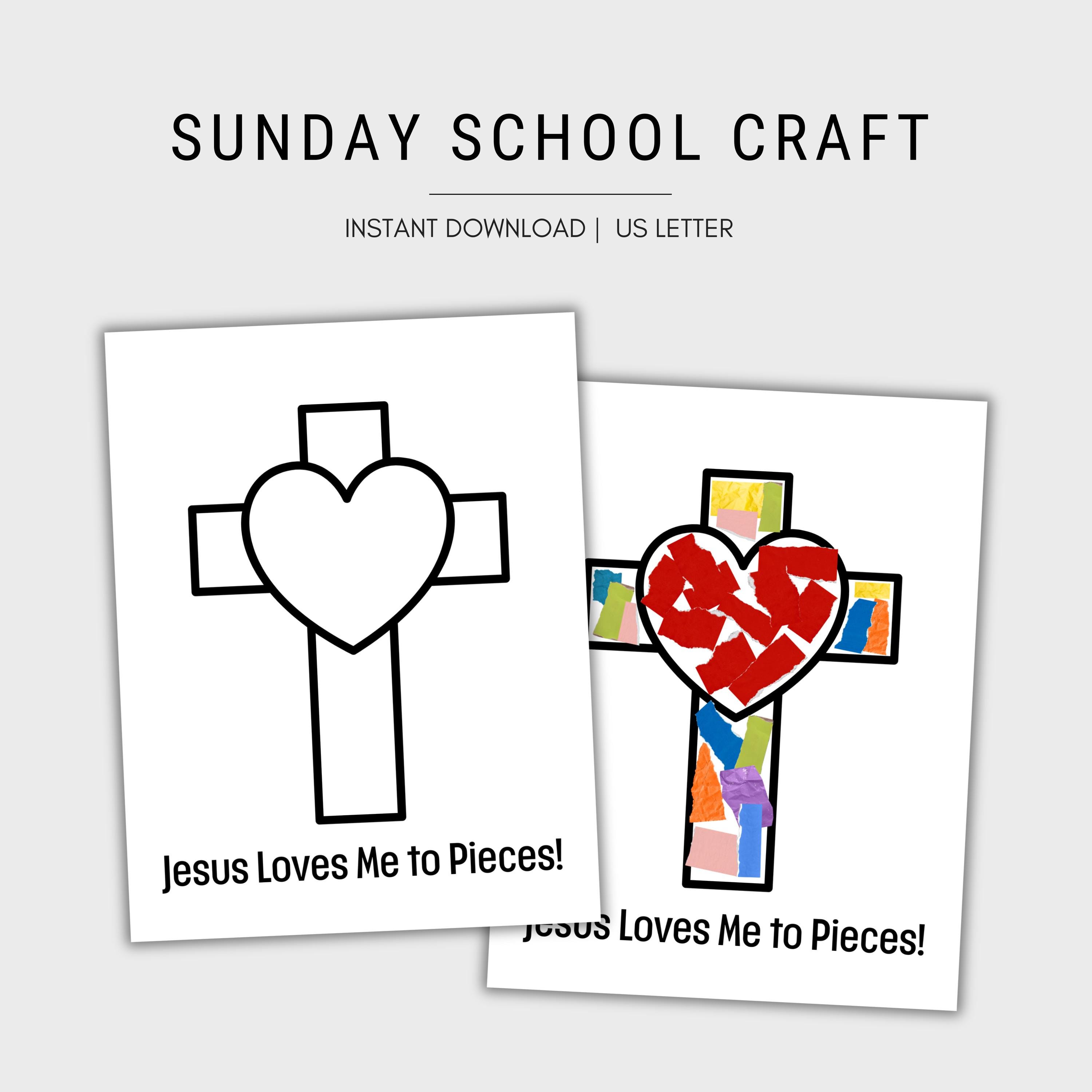 Sunday School Craft | Jesus Loves Me Craft | Nursery School Activity ...