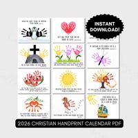 2026 Handprint Calendar, DIY Handprint Art for Kids, Preschool ...