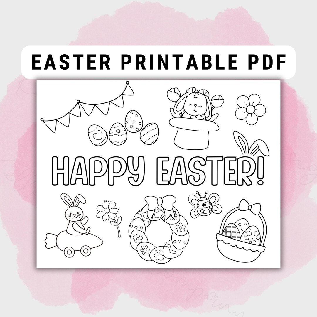 Happy Easter Craft | Easter Activity | Easter Placemat Gift | Easter ...