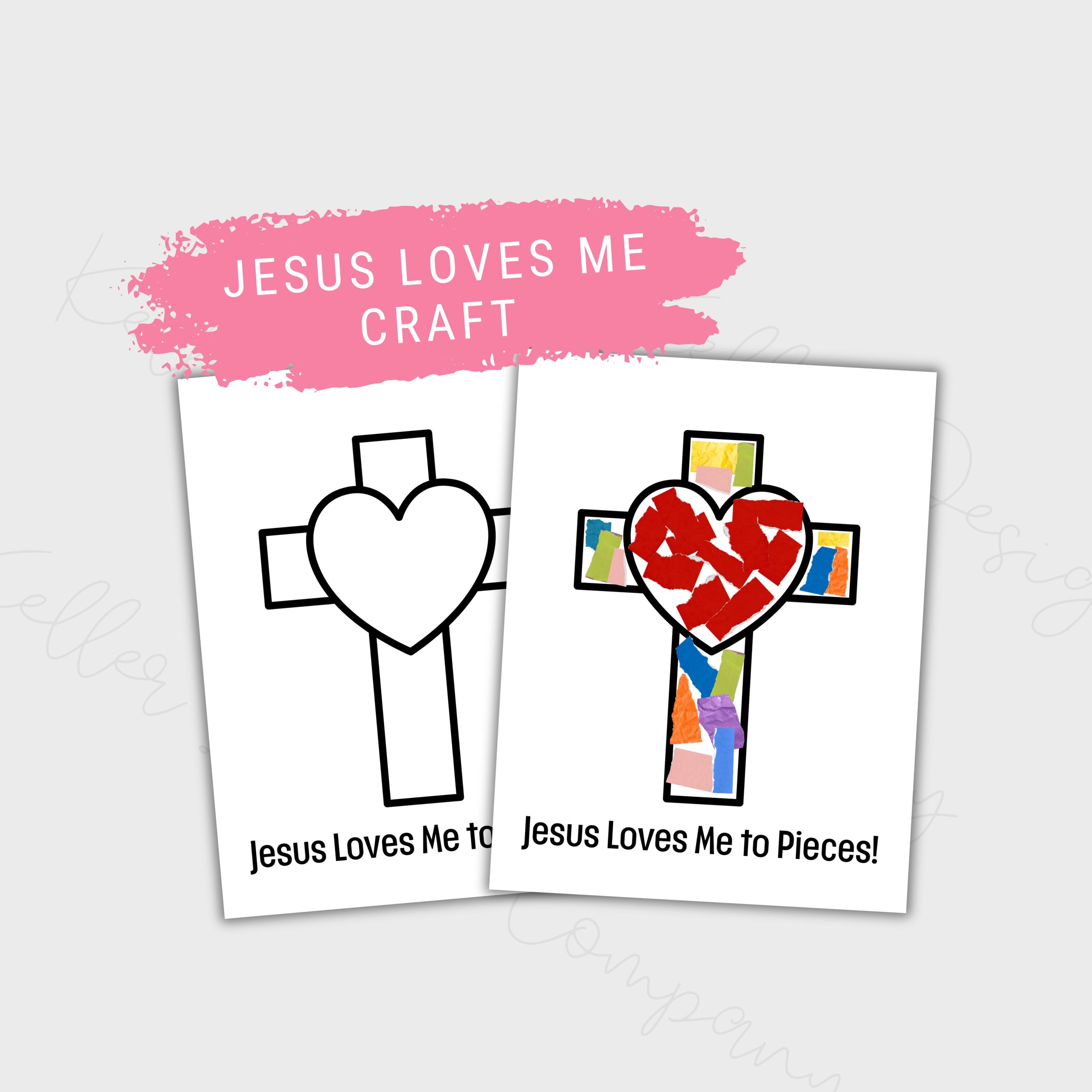 Sunday School Craft | Jesus Loves Me Craft | Nursery School Activity ...