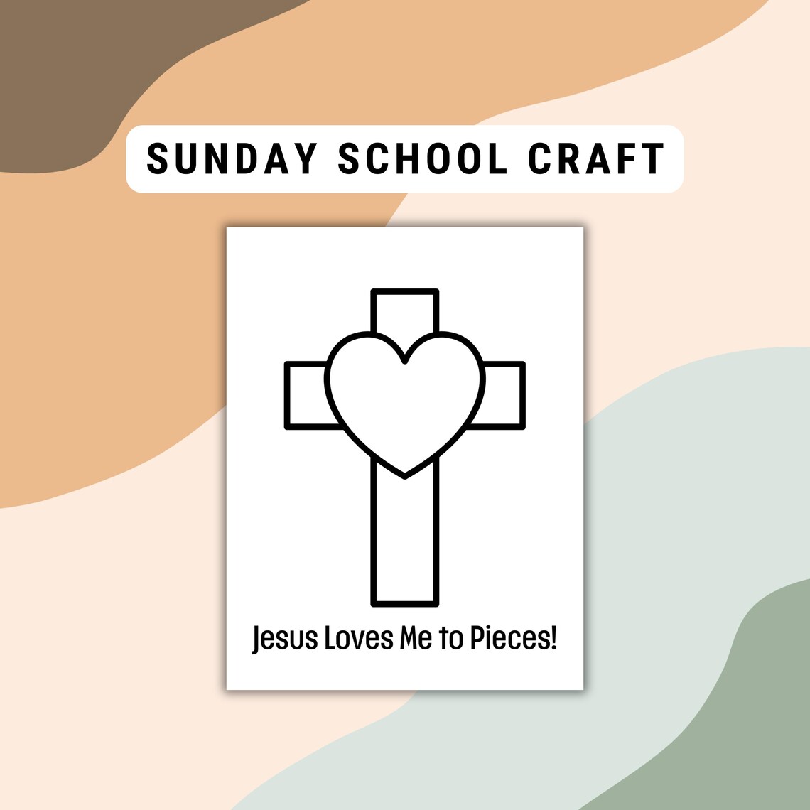 Sunday School Craft | Jesus Loves Me Craft | Nursery School Activity ...