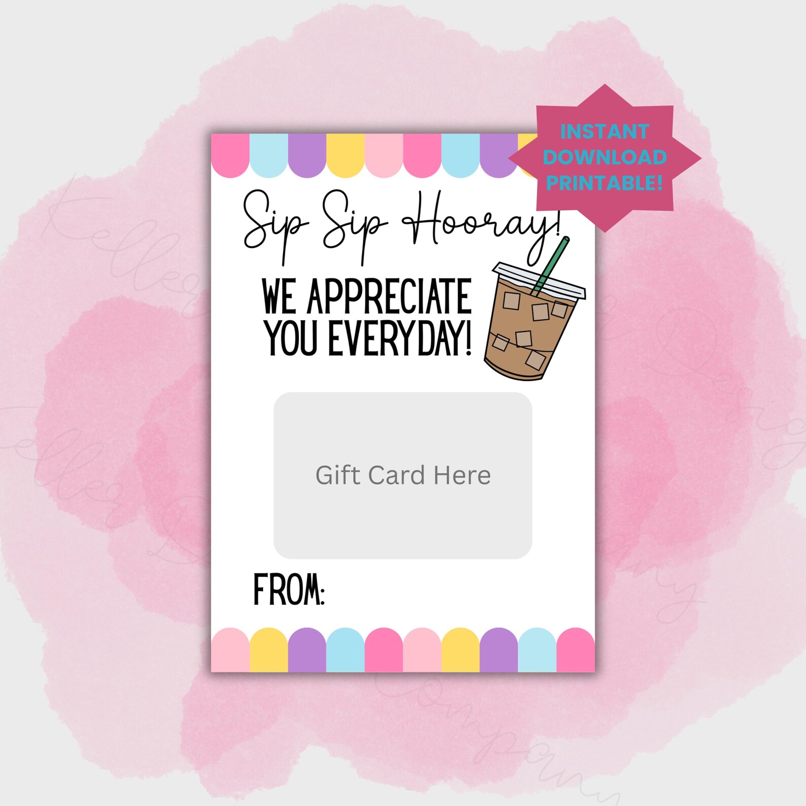 Gift Card Holder Printable | Appreciation Gift Card Holder Printable ...