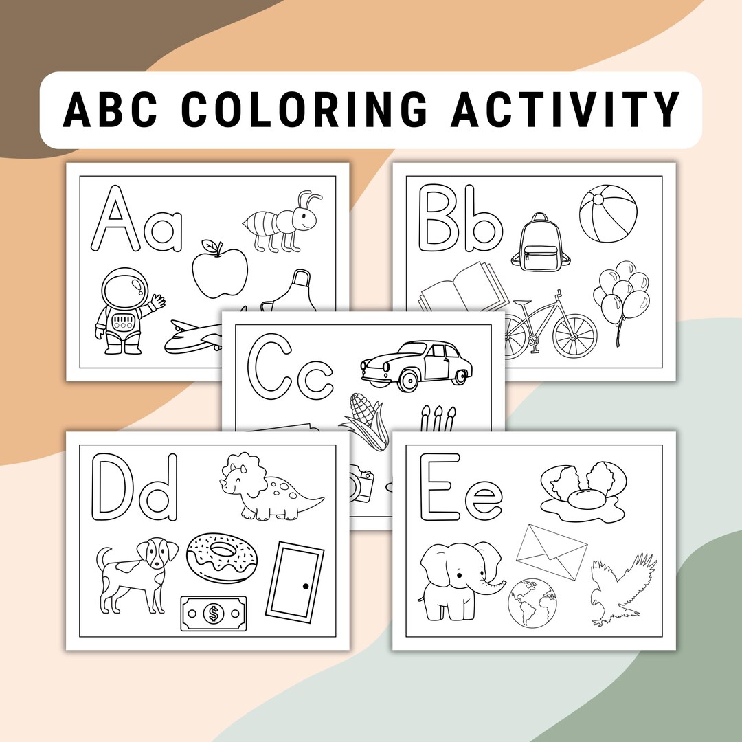 Alphabet Coloring Sheets PDF Download | ABC Activity Coloring ...