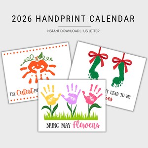 2026 Handprint Calendar PDF Download | Handprint Crafts | Gift for ...