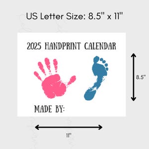 2025 Handprint Calendar PDF Download | Handprint Crafts | Gift for ...