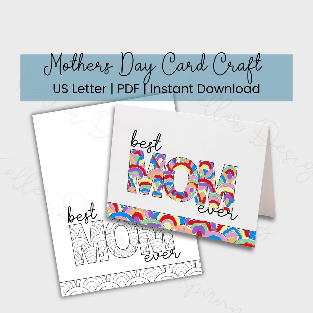 Mothers Day Craft Craft Card | Mother's Day Printable | Instant ...