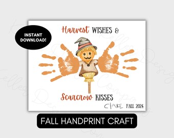 Fall Handprint Craft Thanksgiving Handprint Craft Gift for Grandparents ...