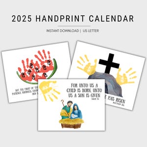 2025 Handprint Calendar PDF Download | Handprint Crafts | Gift for ...