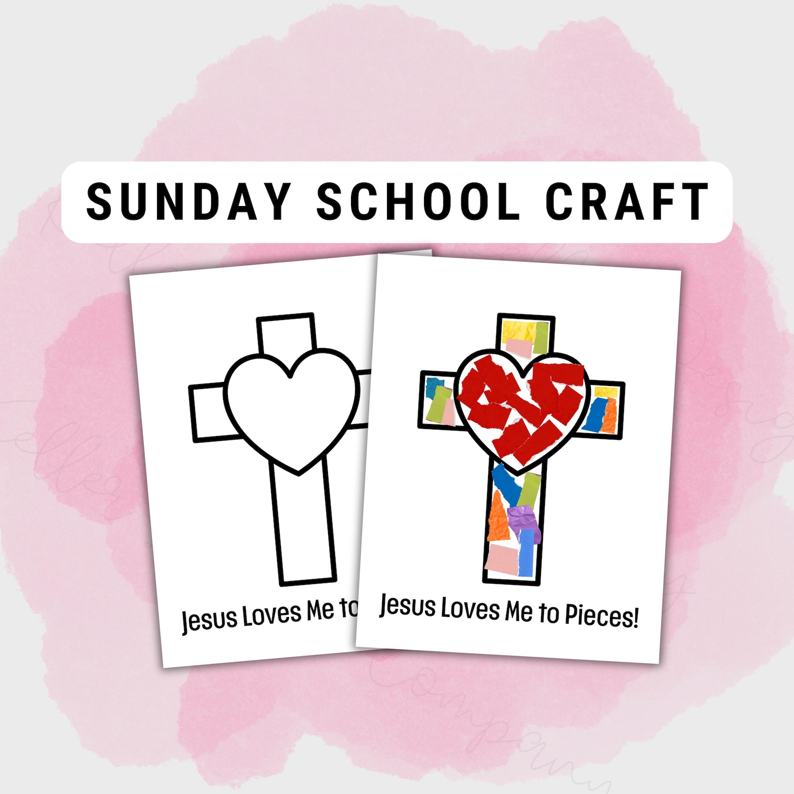Sunday School Craft | Jesus Loves Me Craft | Nursery School Activity ...
